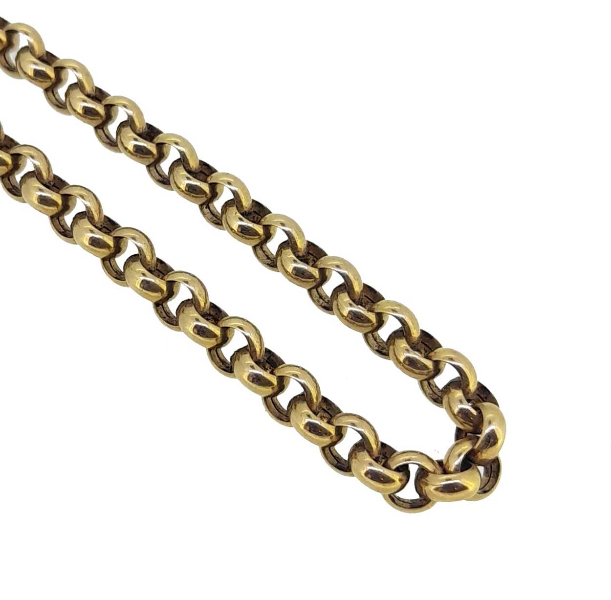 Lot 62 - A belcher link chain,