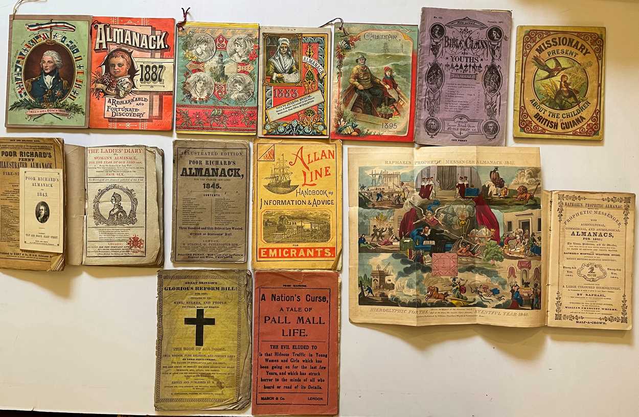 Lot 222 - Almanacks and Victorian booklets. Allan Line
