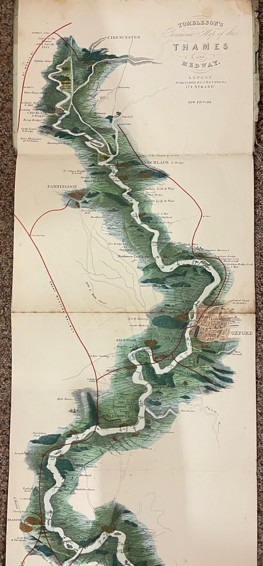 Lot 49 - Post Office Directory Map of London, 1851,