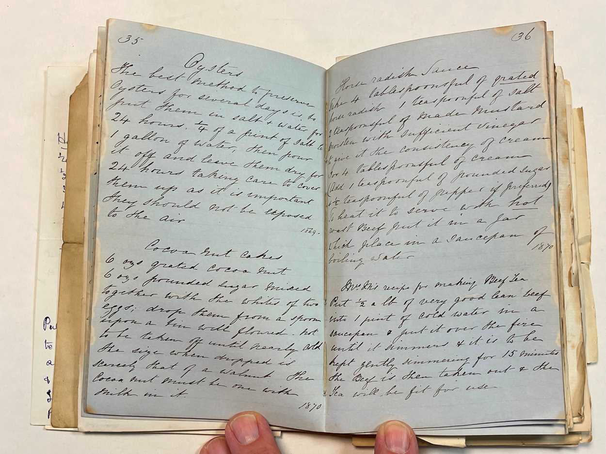 Lot 323 - A family recipe book circa 1860 and later,