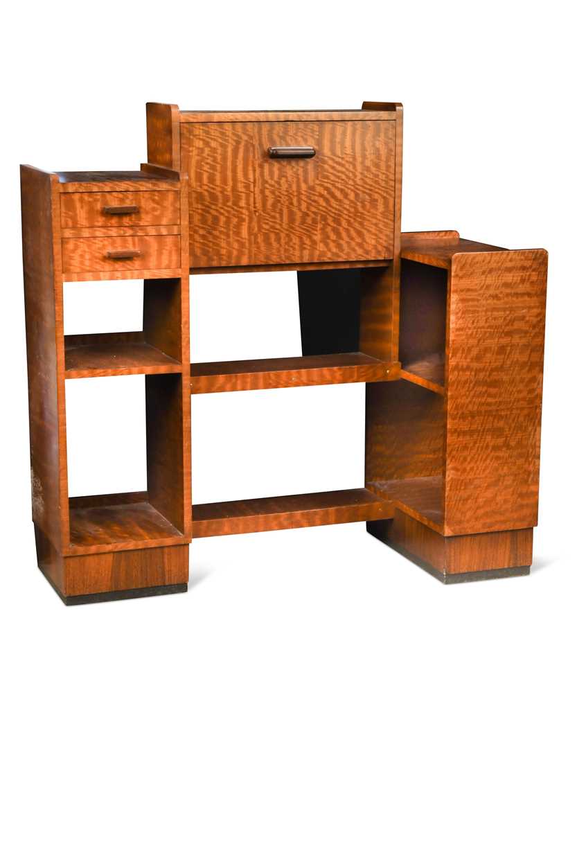 Lot 249 - An Art Deco West African cherry bureau,