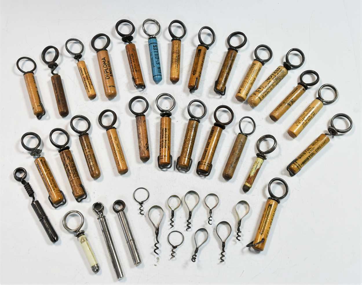 Lot 580 - A collection of twenty-four corkscrews,