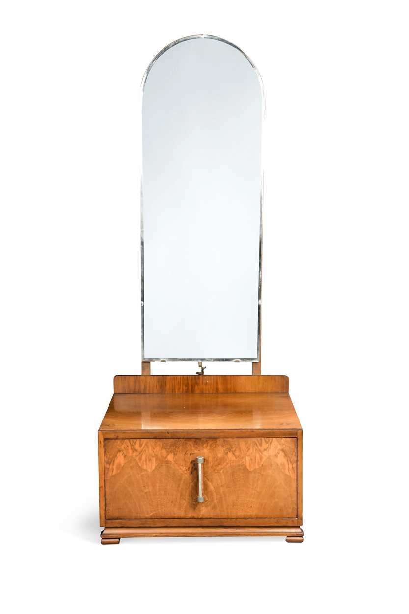 Lot 167 - An Art Deco walnut dressing stand,