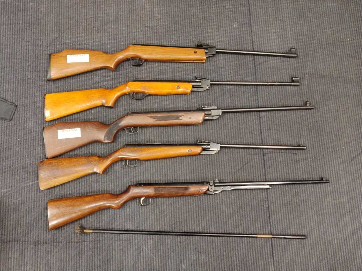 Lot 97 - A collection of .22 spring-powered air rifles