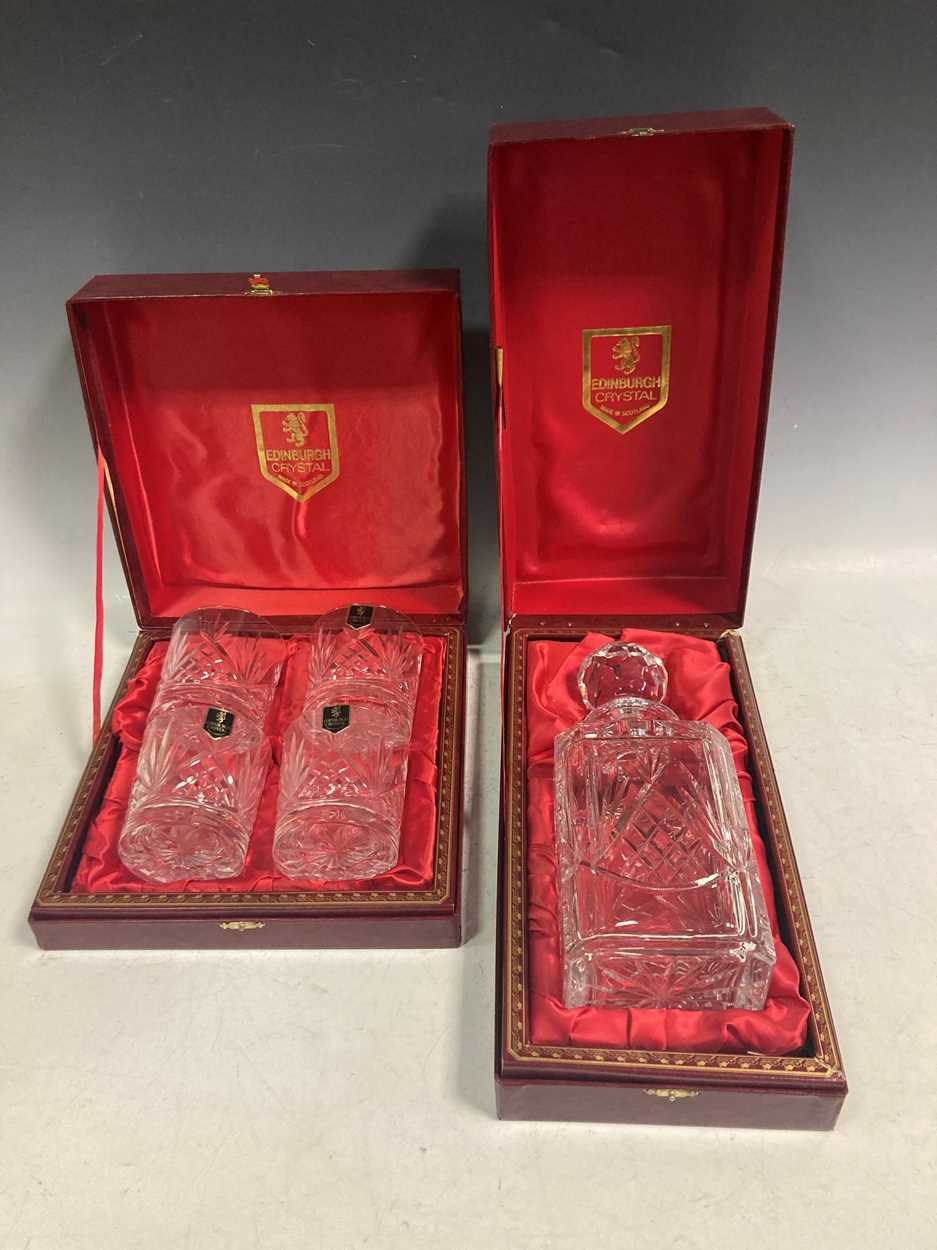 Lot 7 - Two boxes of Edinburgh cut glass crystal