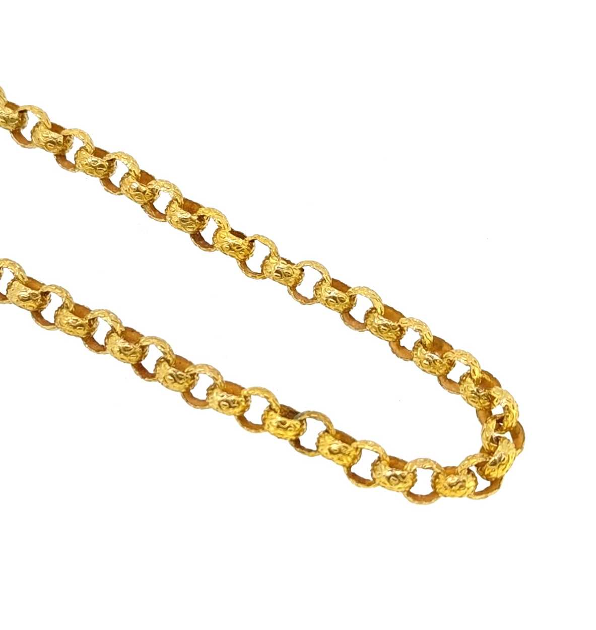 Lot 52 - A Georgian belcher link chain,