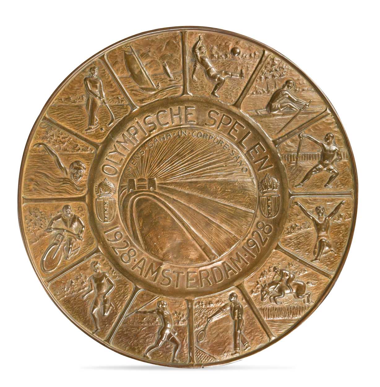 Lot 121 - A 1928 Amsterdam Olympics bronzed metal