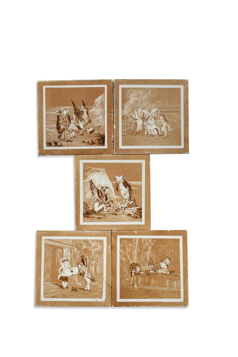 Lot 33 - Minton, after Mary Evans, a set of five Alice