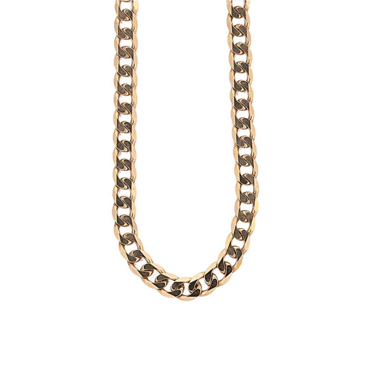 Lot 170 - A 9ct gold curb chain, length 48cm, width