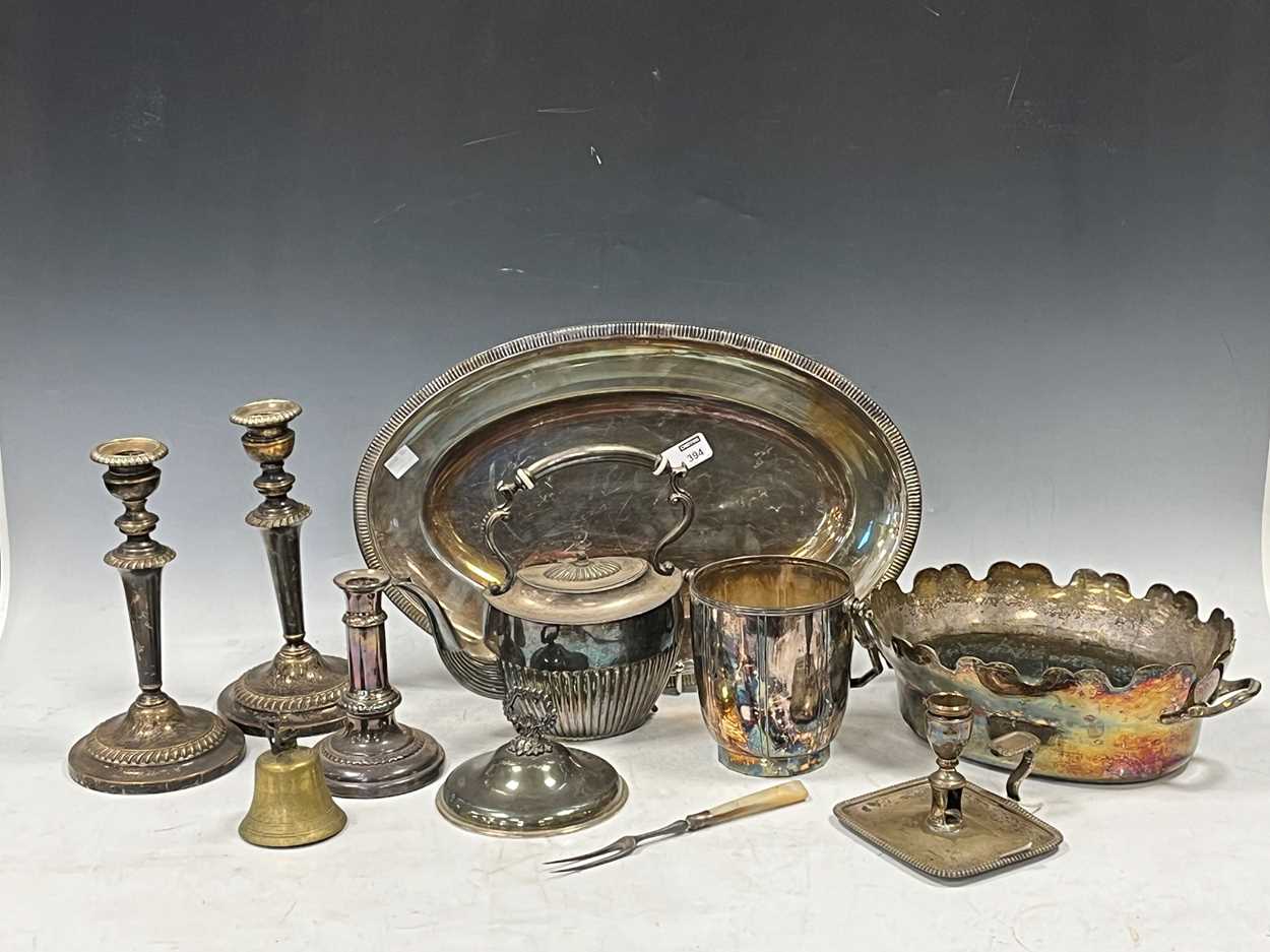 Lot 394 - A quantity of silver plated items to include