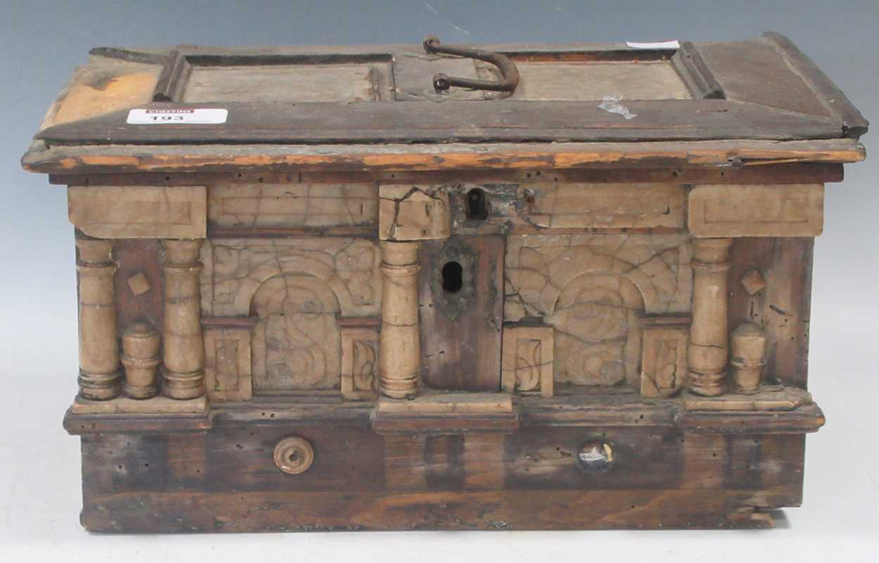 Lot 193 - A 17th or 18th century Continental casket,
