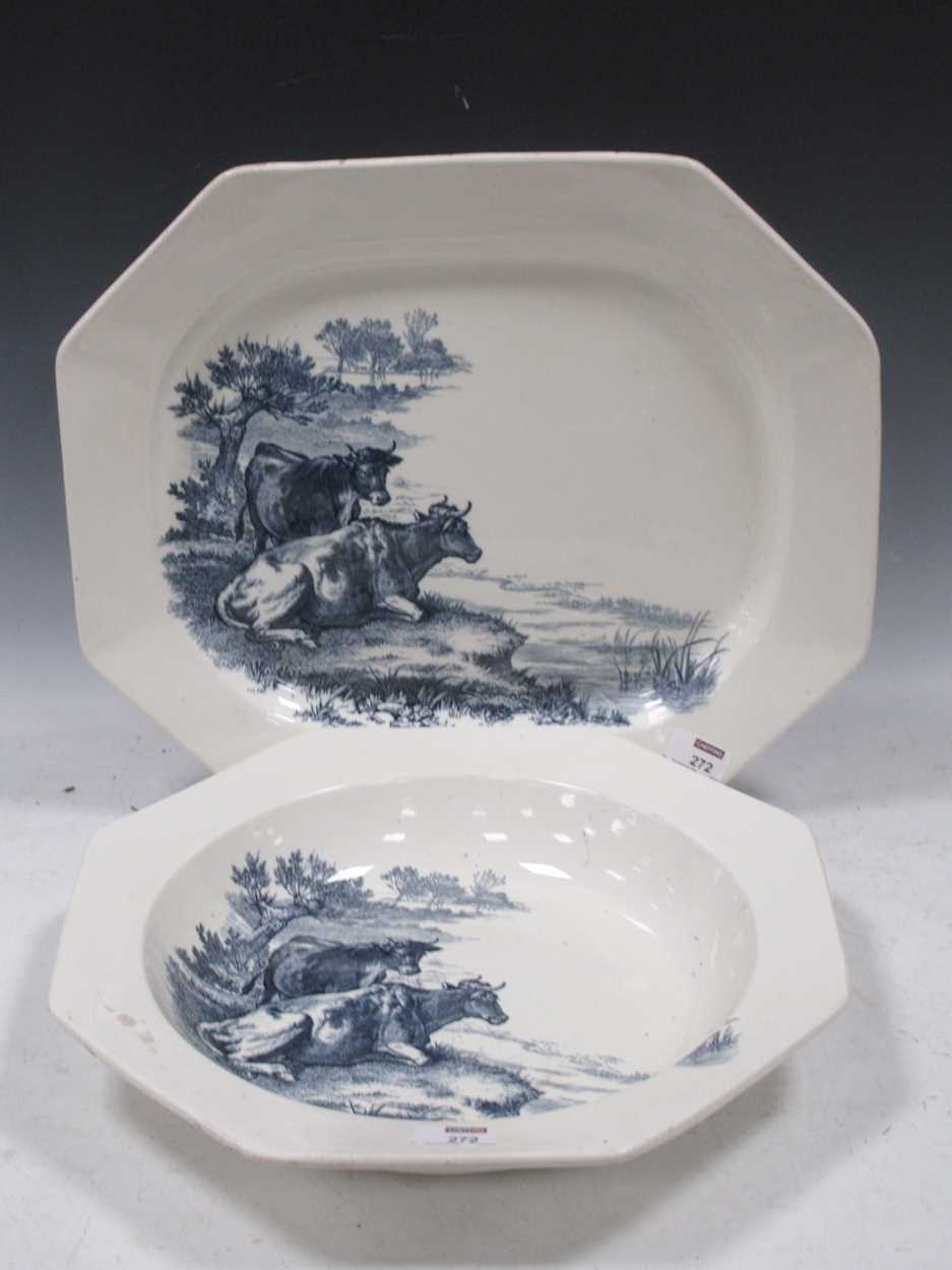 Lot 272 - Two Wedgwood rustic creamware platters
