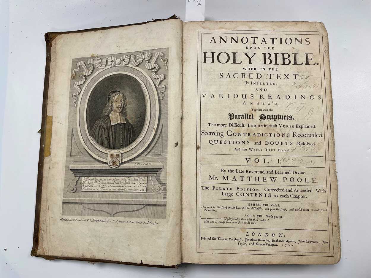 Lot 91 - BIBLE, 1674, folio,