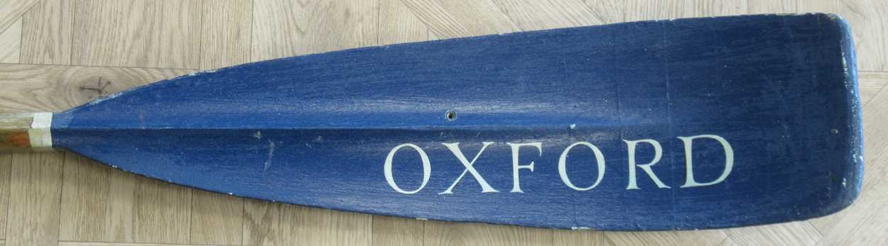 Lot 178 - An Oxford wooden rowing oar with painted