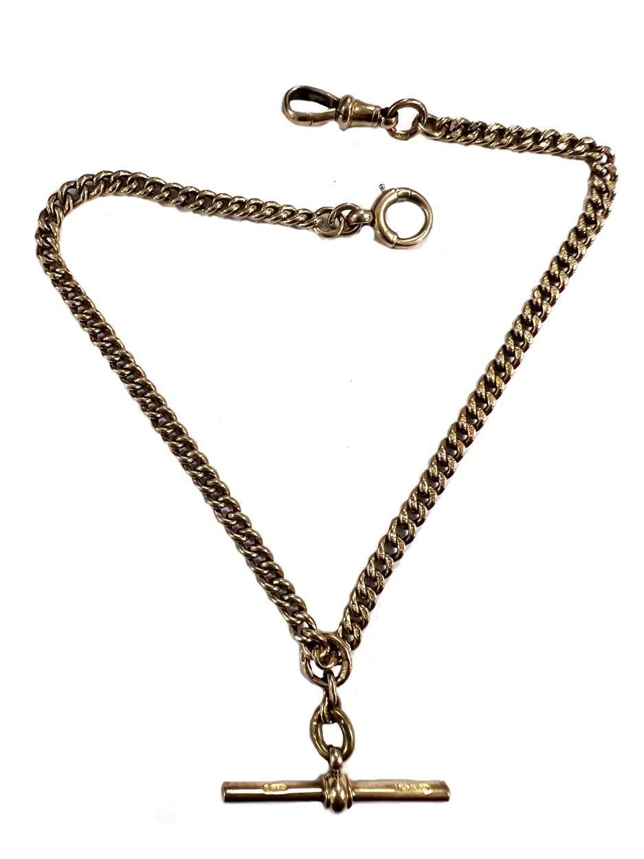 Lot 212 - A 19th century 9ct gold 'Albert' watch chain,