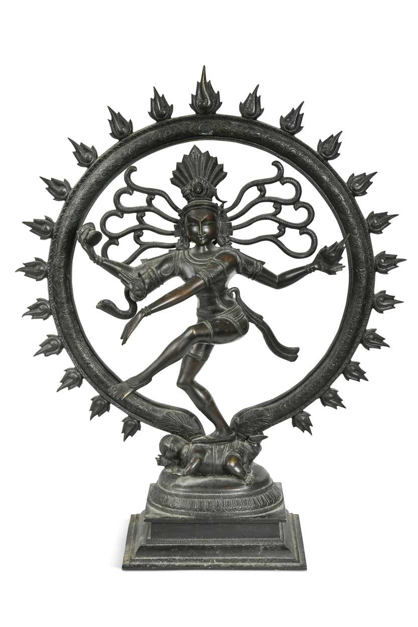 Lot 89 - An Indian bronze figure of Siva dancing on a