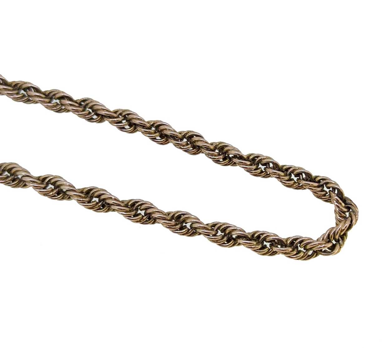 Lot 82 - A long rope chain,