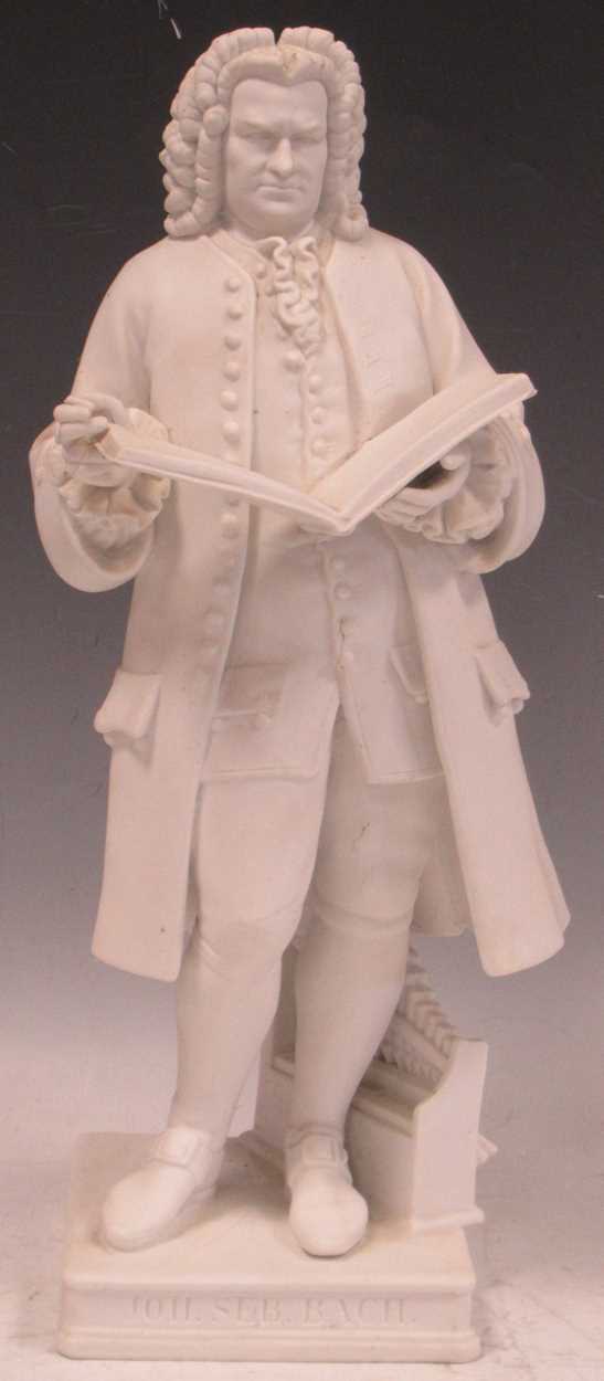 Lot 14 - A Parian figure of Johan Sebastian Bach,