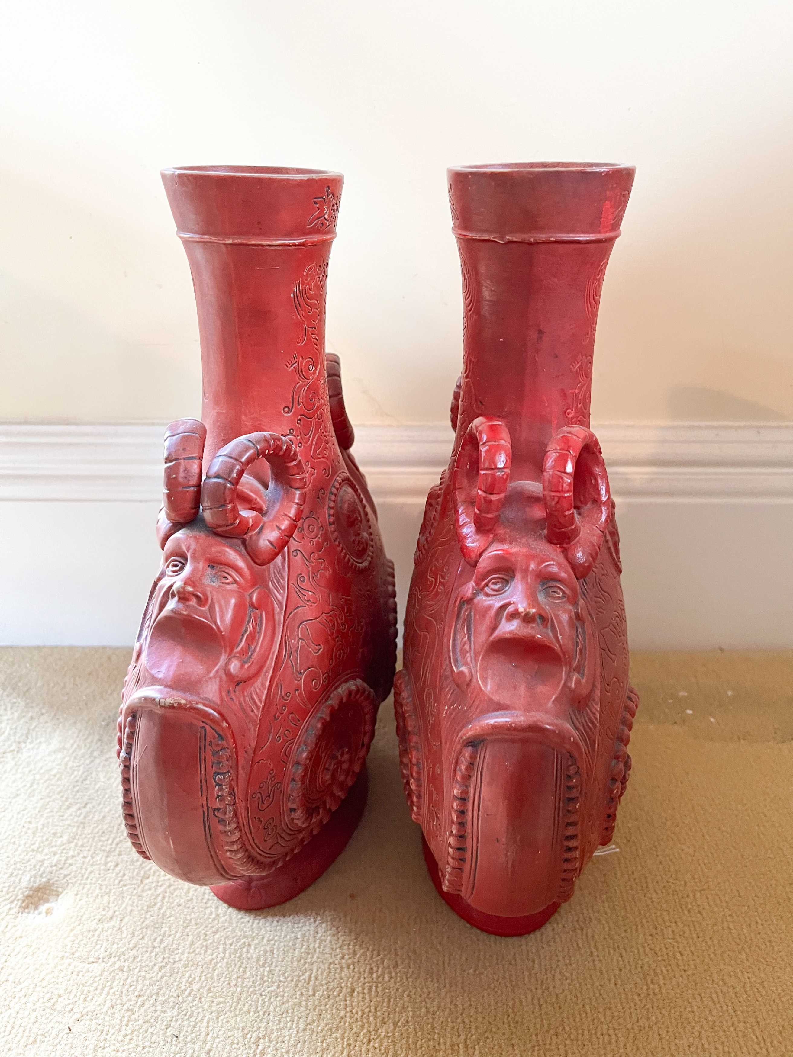 Lot 111 - A pair of Gerber and Schiller redware moon