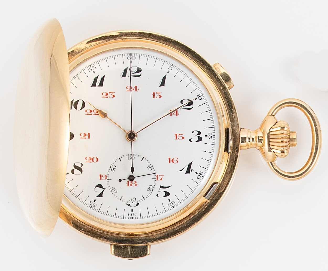 Lot 239 - Unsigned - A Swiss 18ct gold minute