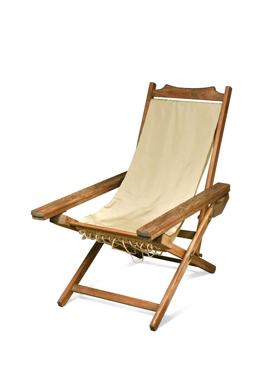 Lot 606 - A teak colonial planter's chair, early 20th
