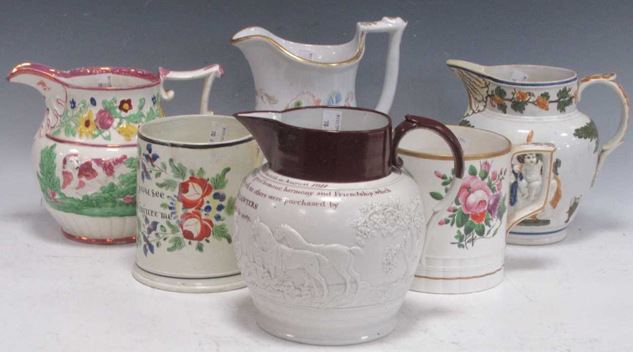 Lot 44 - Six 19th century pottery wares to include