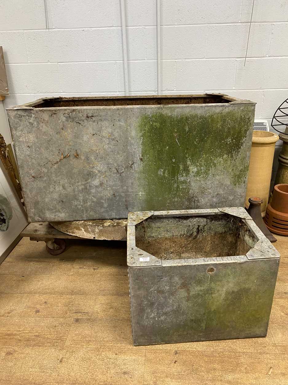 Lot 430 - A large rectangular galvanised steel water