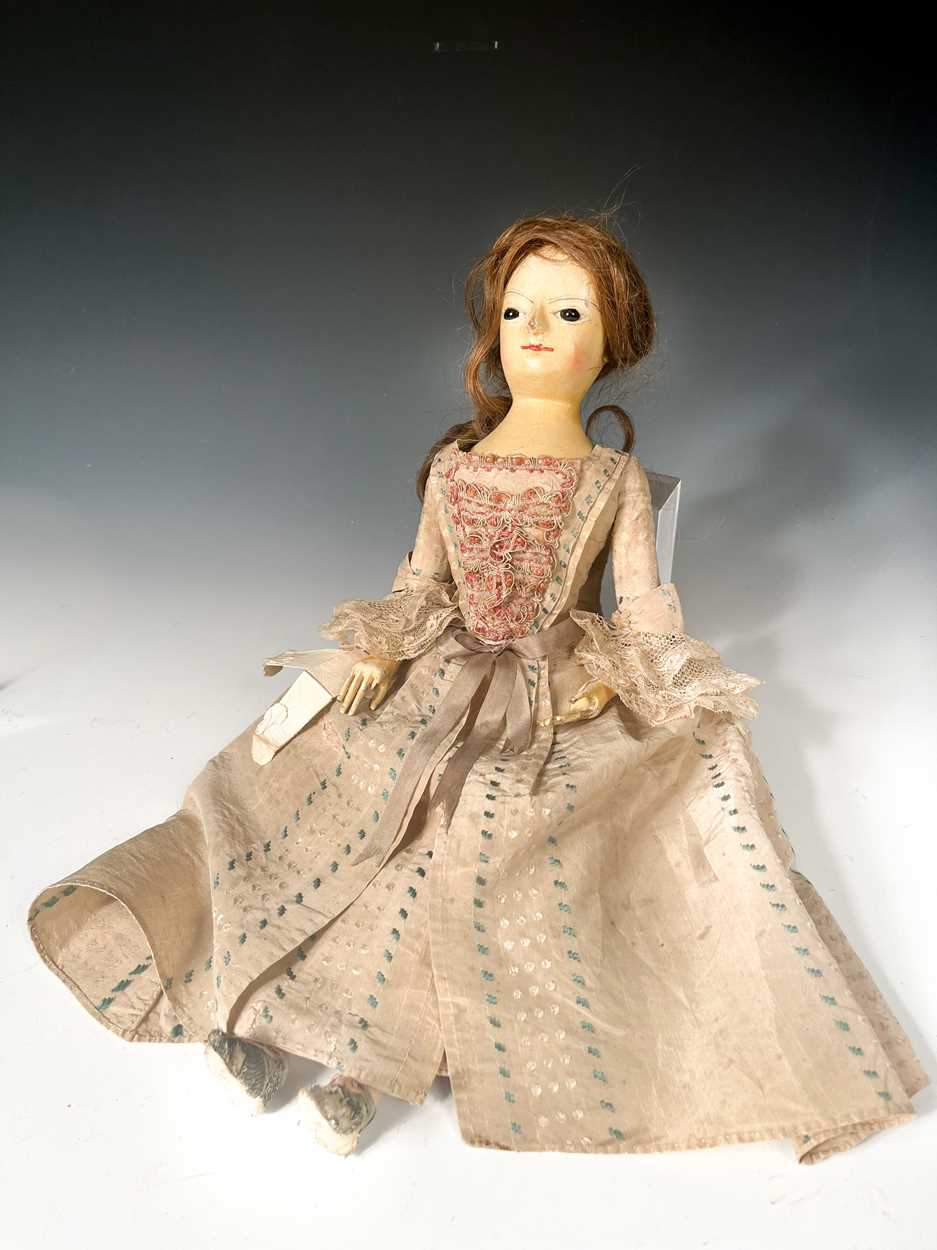 Lot 43 - An early George II wooden doll, English,