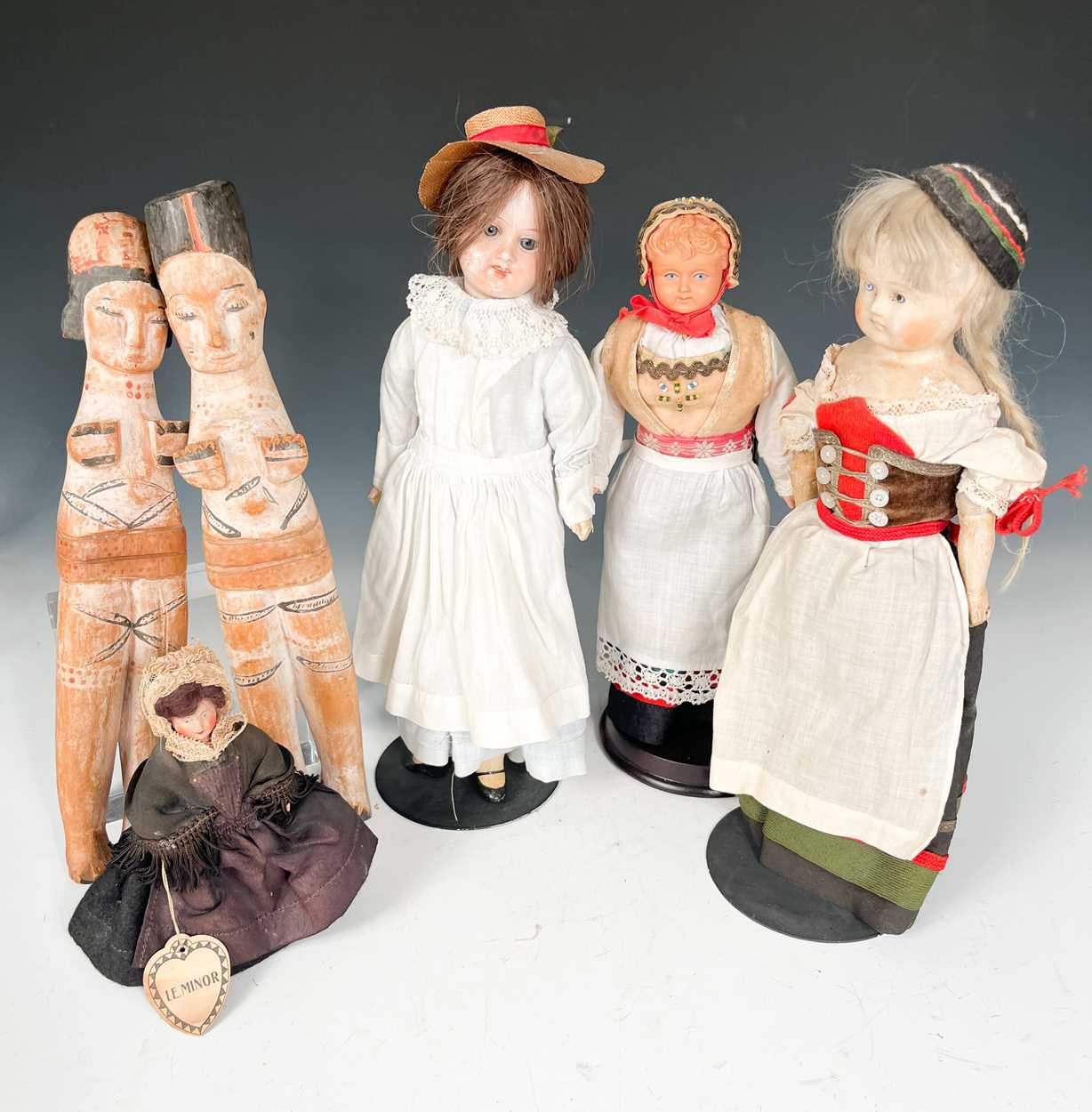Lot 71 - Six various costume and other dolls,