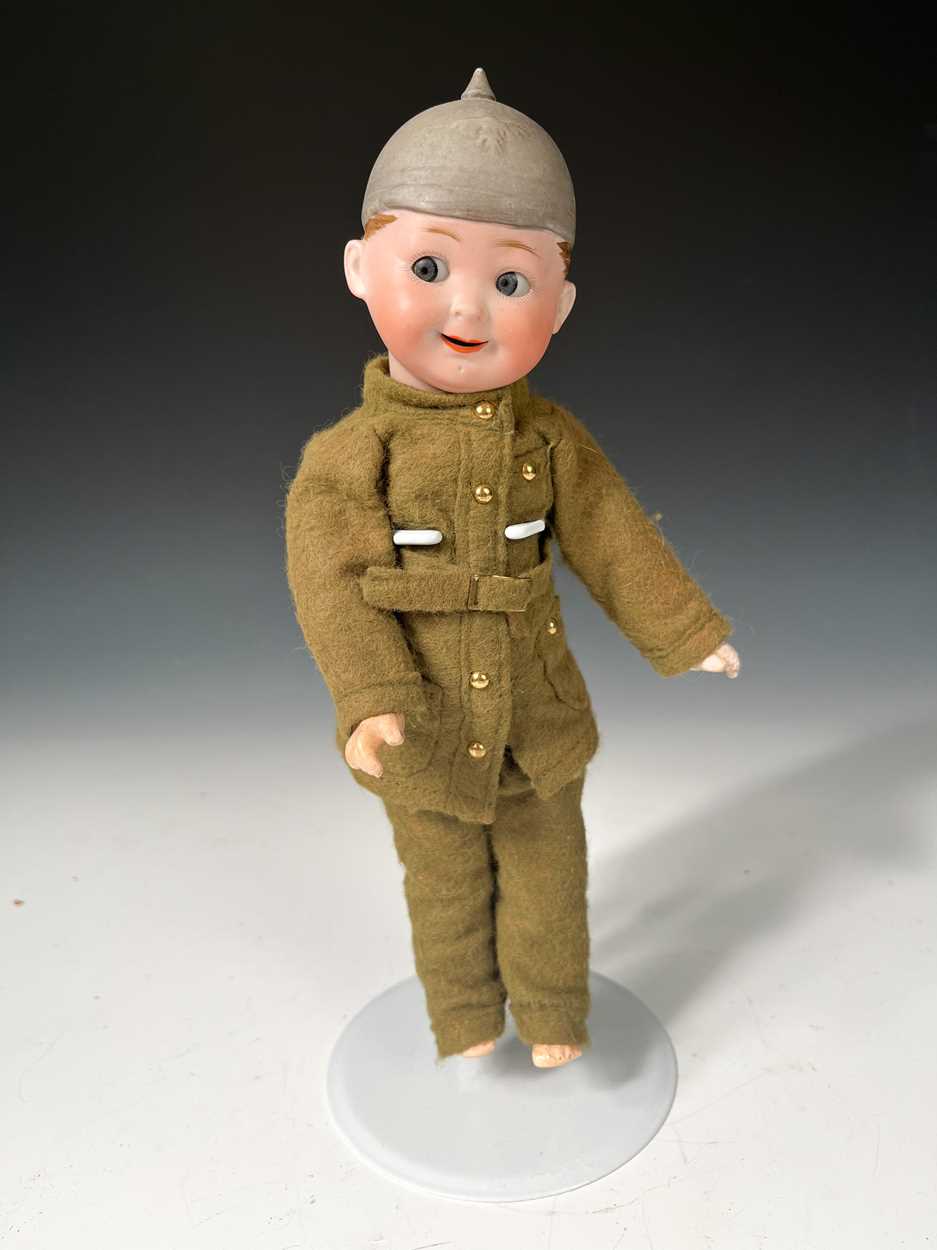 Lot 103 - A Max Handwerck bisque headed soldier doll,
