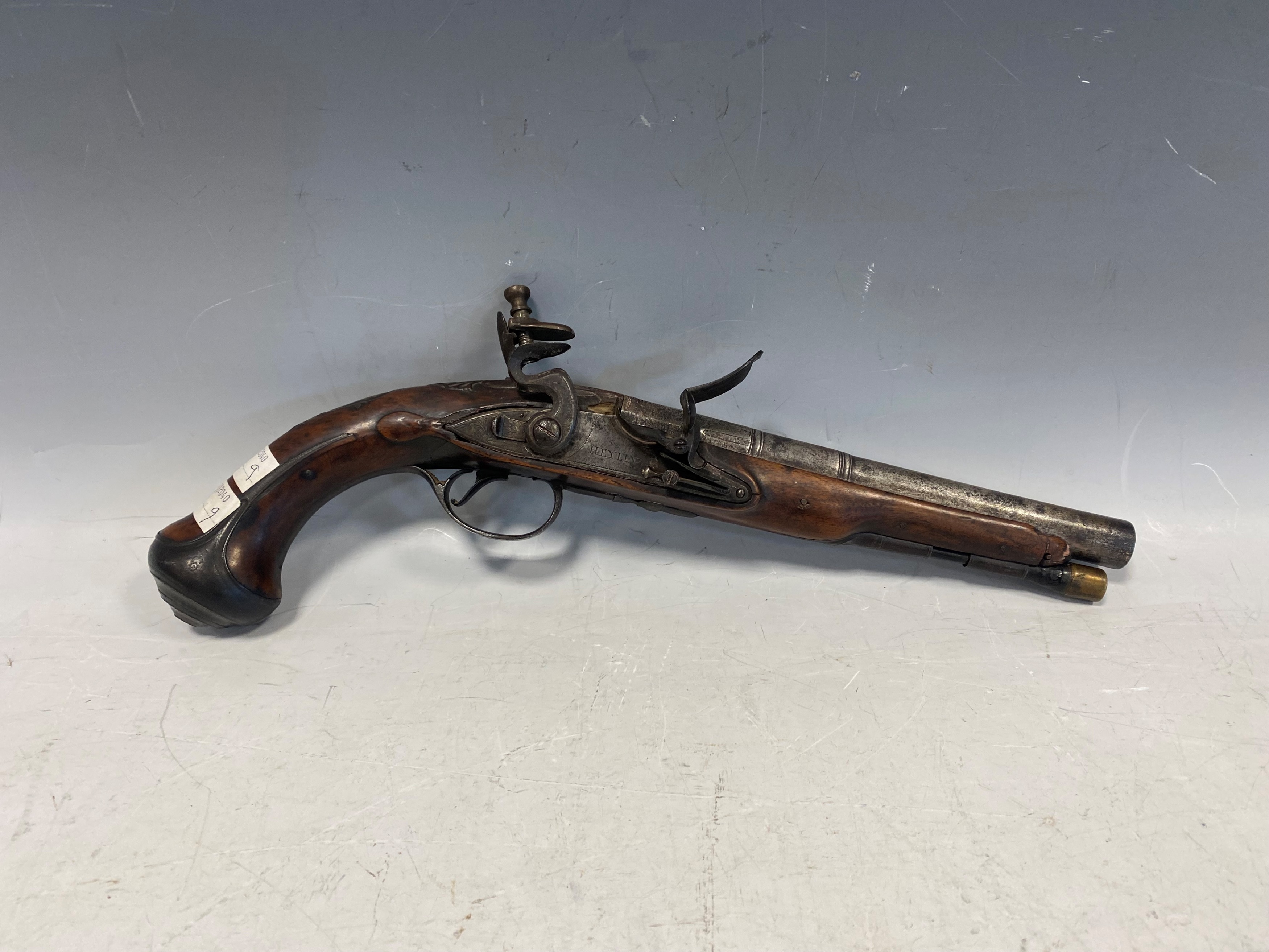 Lot 73 - A late 18th century flintlock pistol by