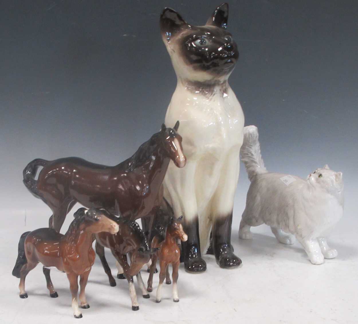 Lot 83 - A Beswick group of animal figurines, 20th