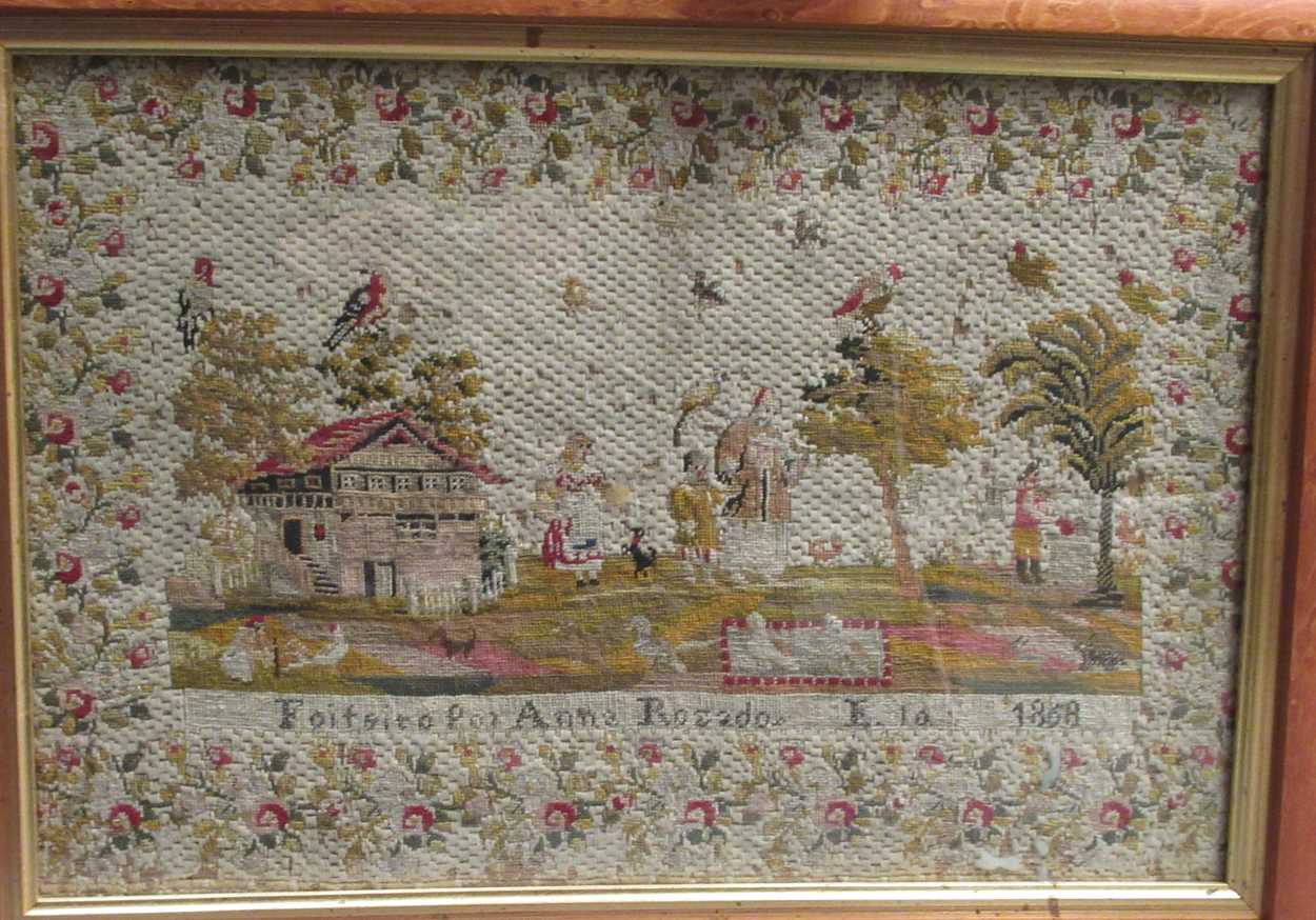 Lot 236 - Late 19th century sampler with Portuguese