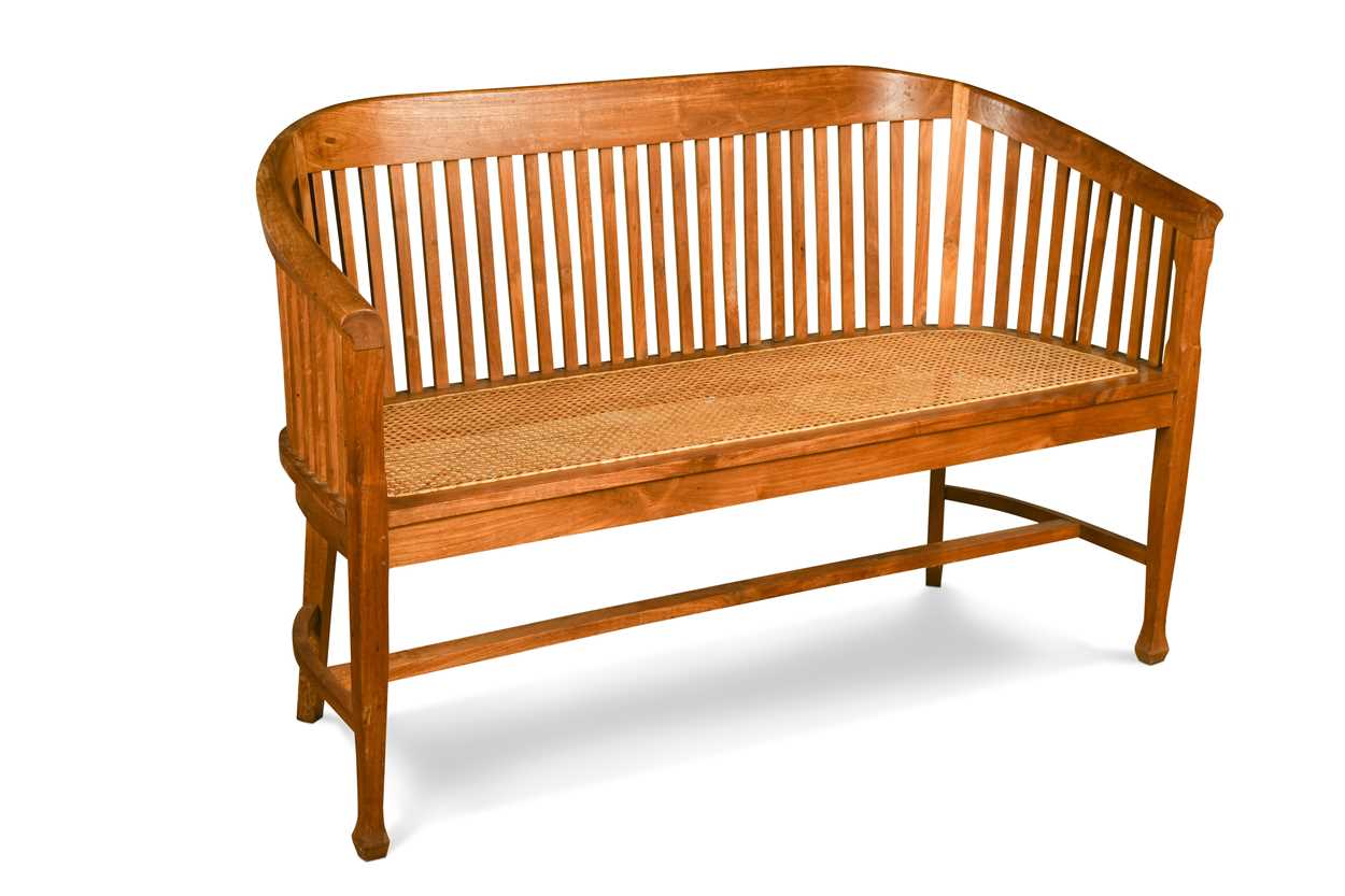 Lot 269 - An early 20th century teak bench,