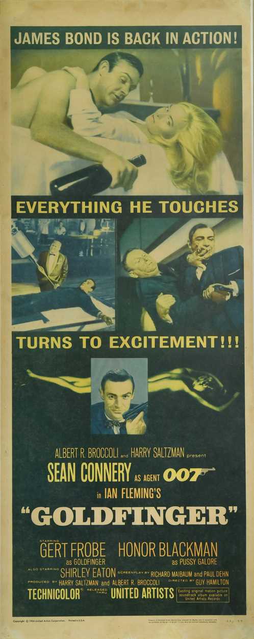 Lot 383 - James Bond, Goldfinger (1964), a US Insert