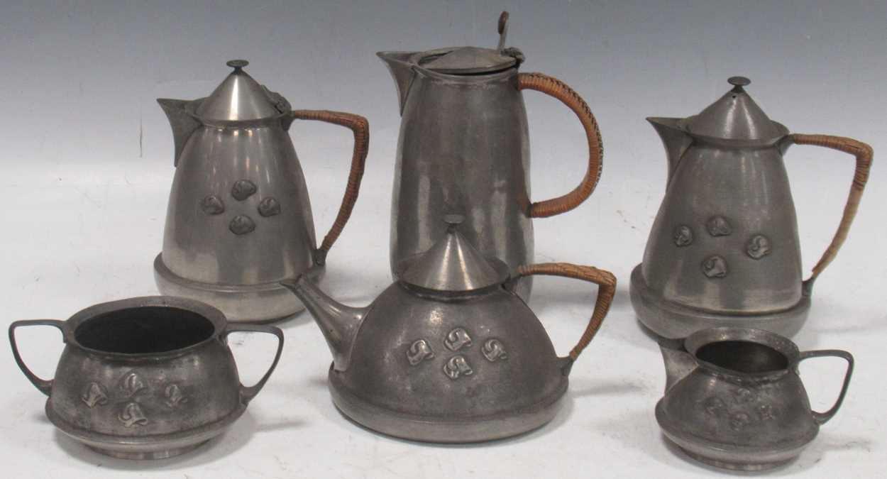 Lot 4 - A collection of Liberty & Co. pewter wares,