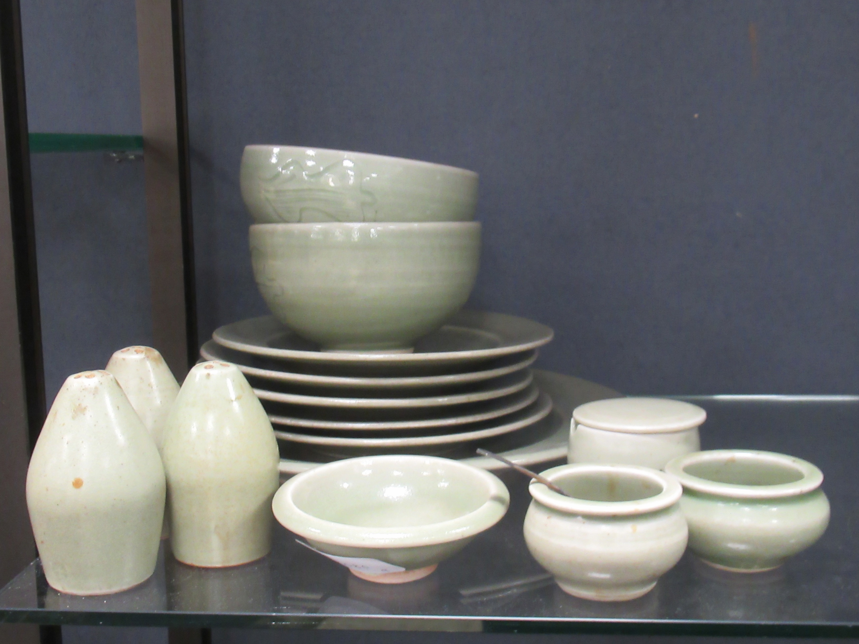 Lot 31 - St Ives studio pottery tea set with incised