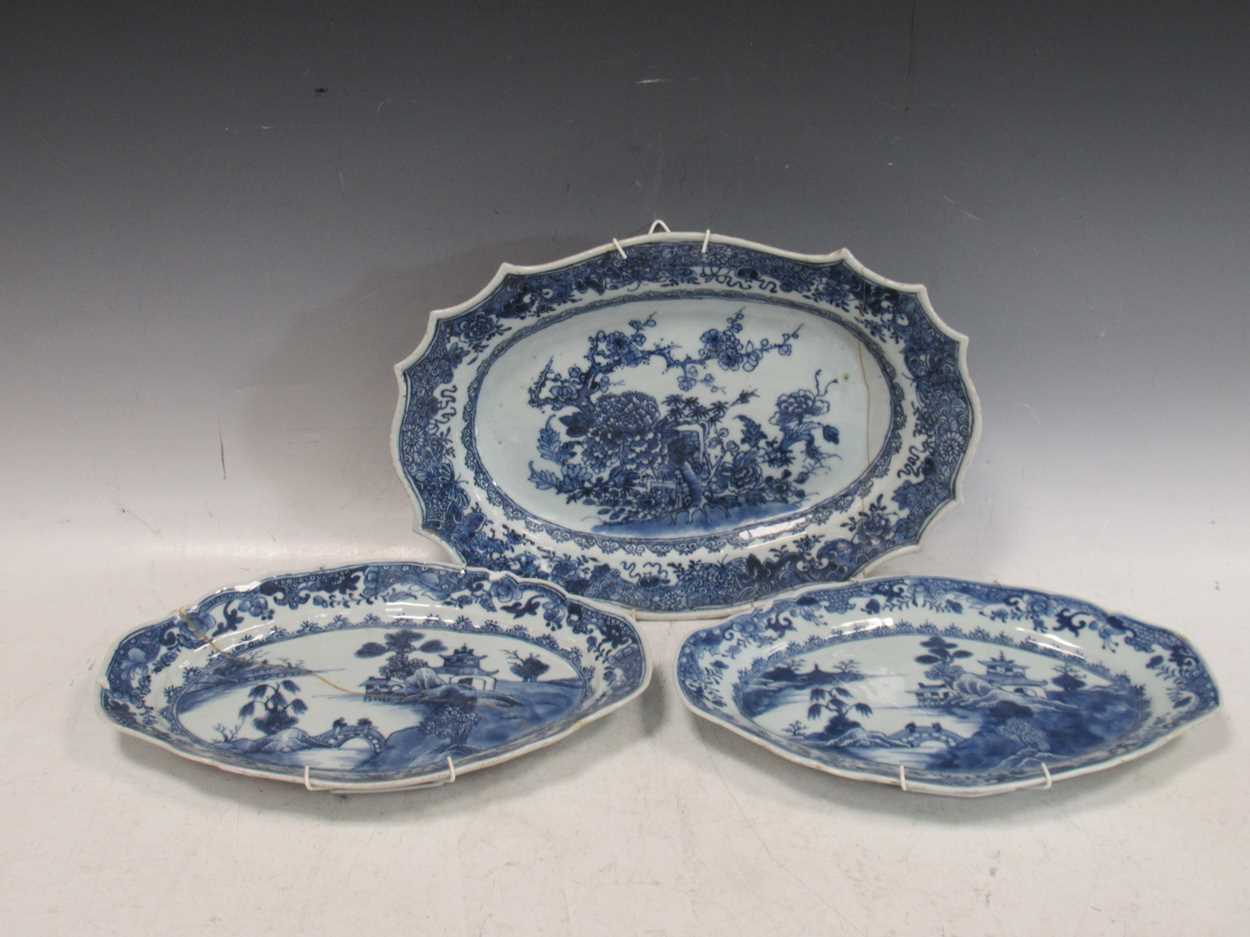 Lot 25 - Trio of 19th century Chinese lozenge shaped