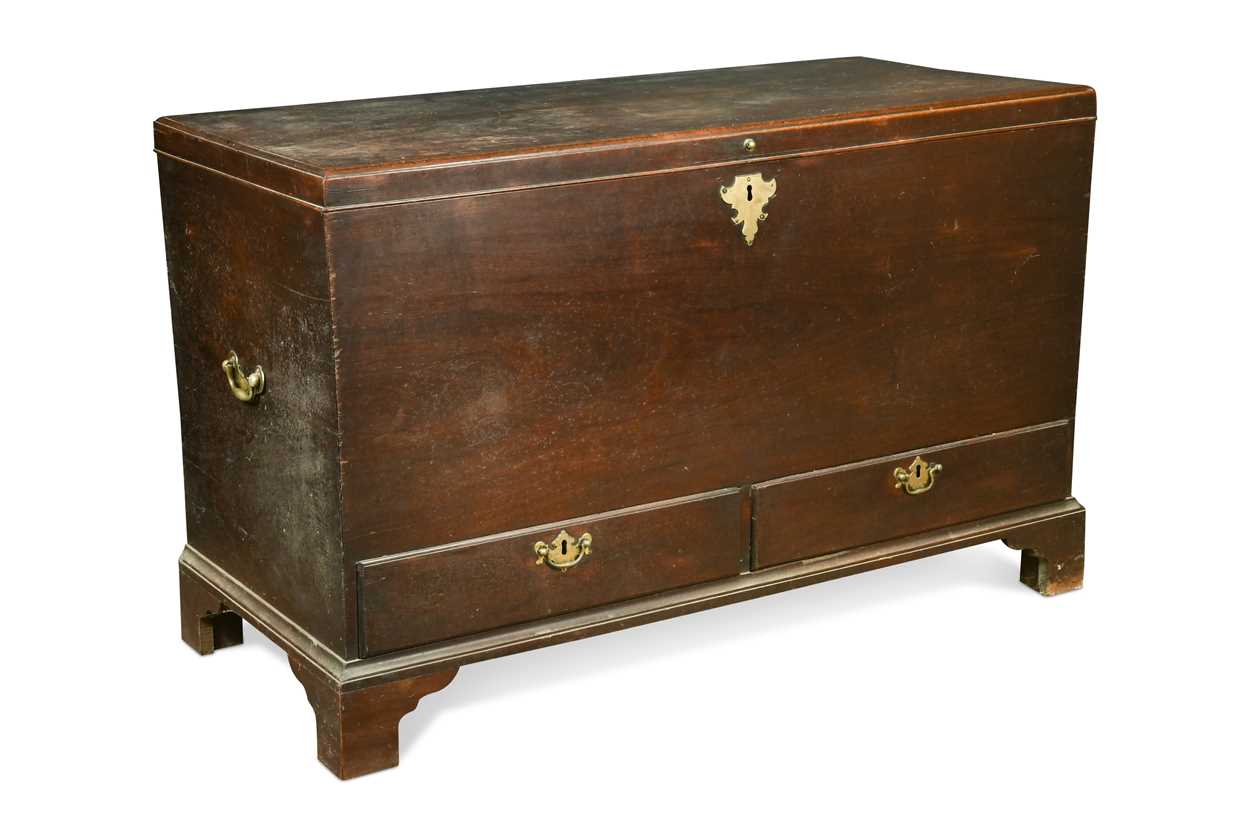 Lot 358 - A George III mahogany mule chest, mid 18th