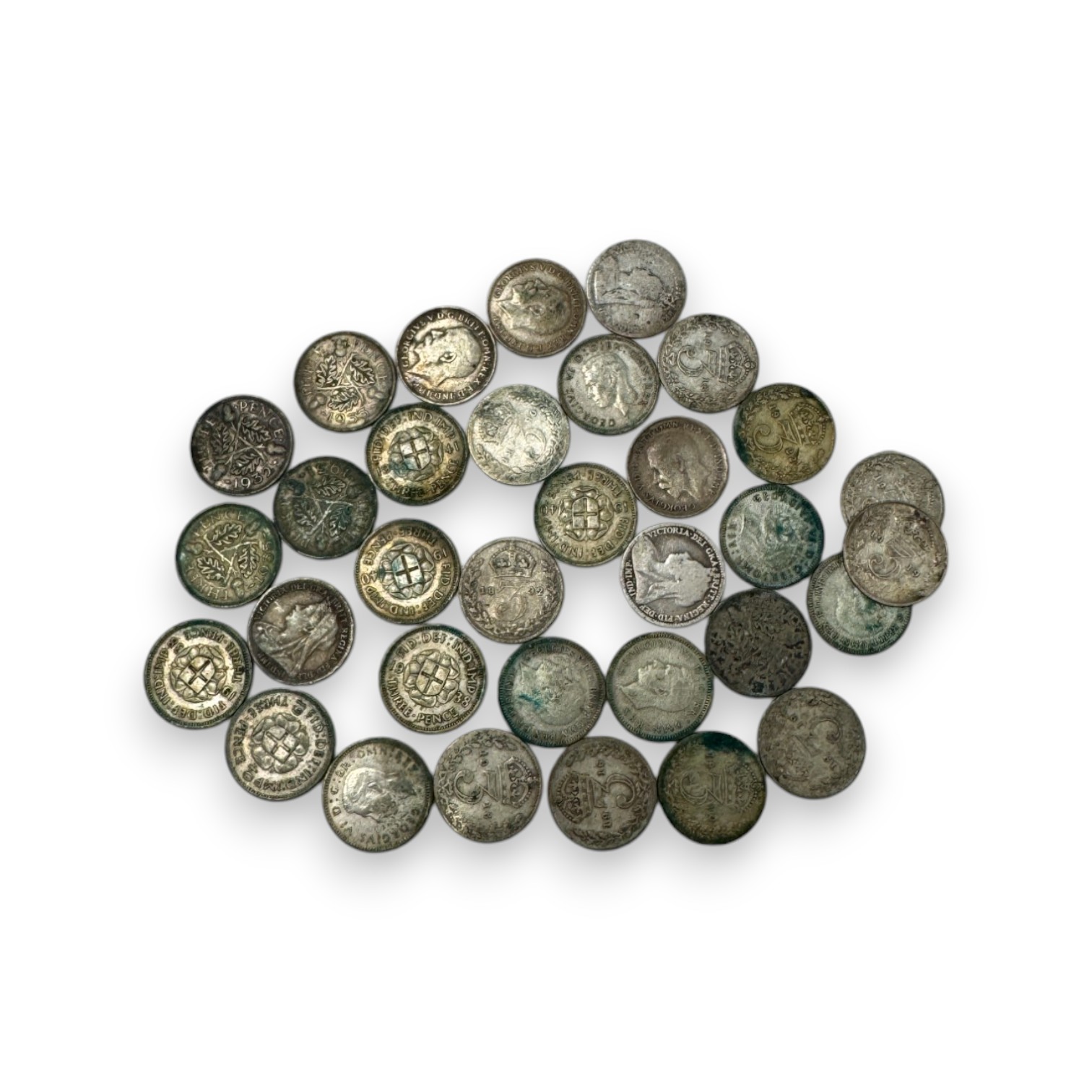 Lot 124 - A collection of pre-decimal British coins,