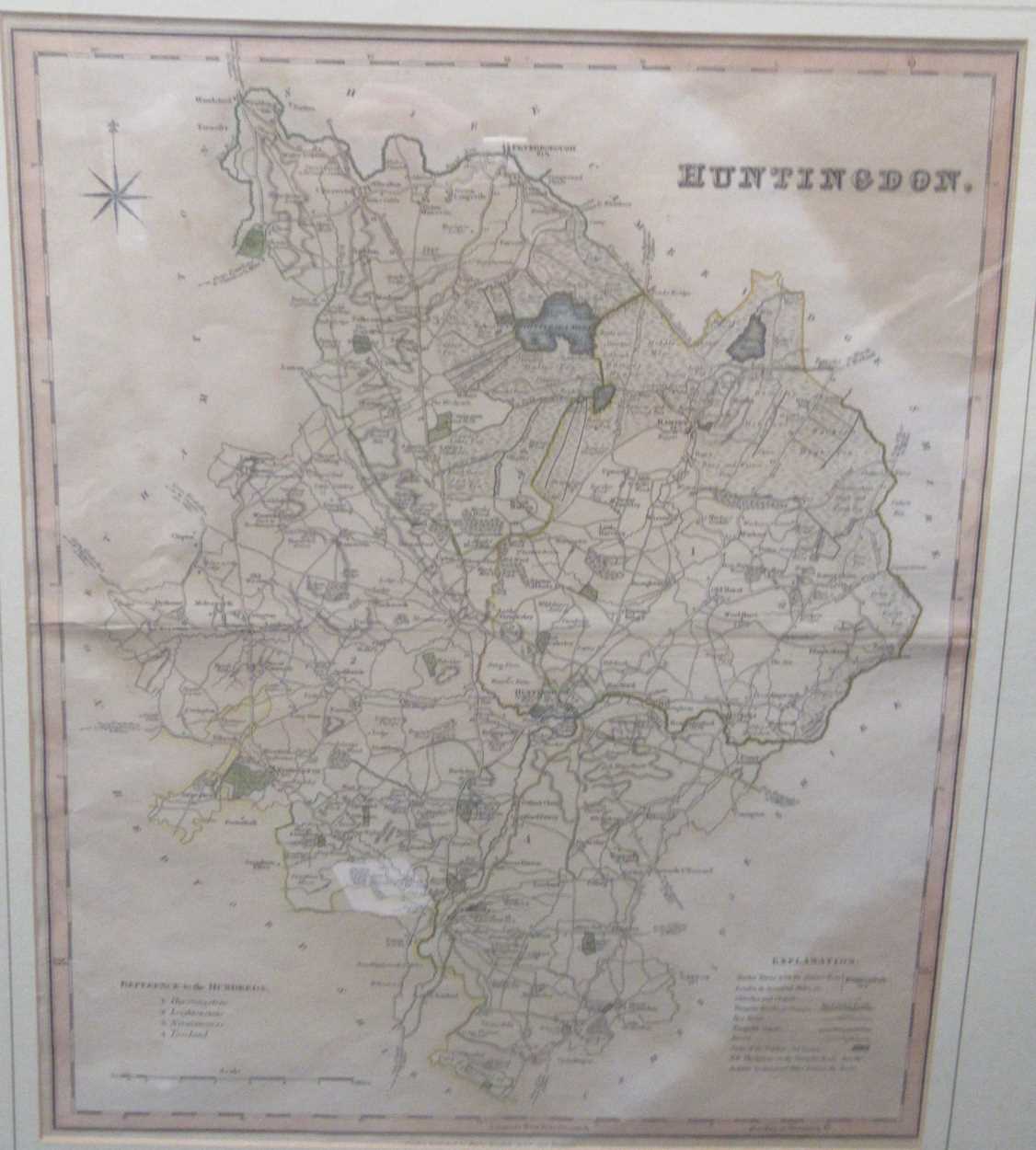 Lot 312 - A map of Huntingdon by Henry Teesdale,
