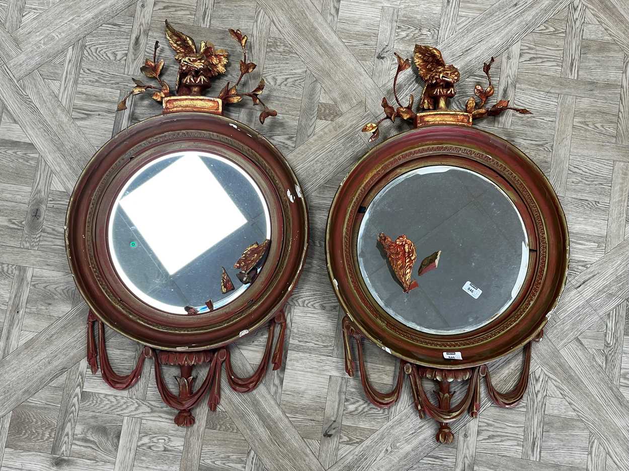 Lot 731 - A pair of painted and gilded Regency style