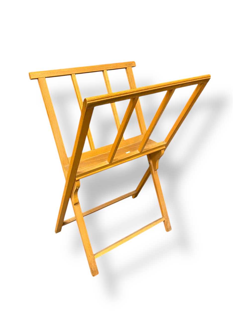 Lot 770 - A modern beech folding folio stand by MABEF