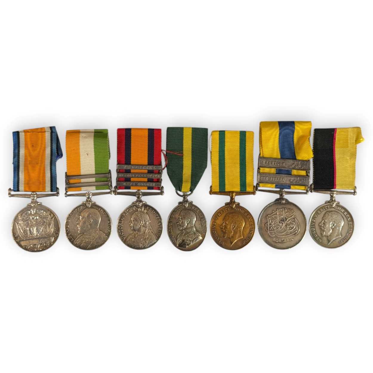 Lot 201 - A mixed campaign medal group of seven,