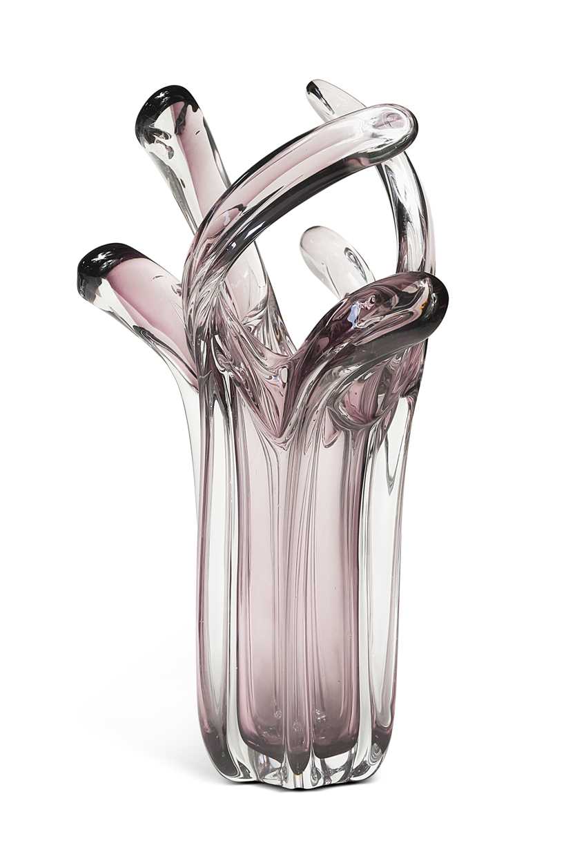 Lot 12 - A Murano style art glass 'finger' vase, circa