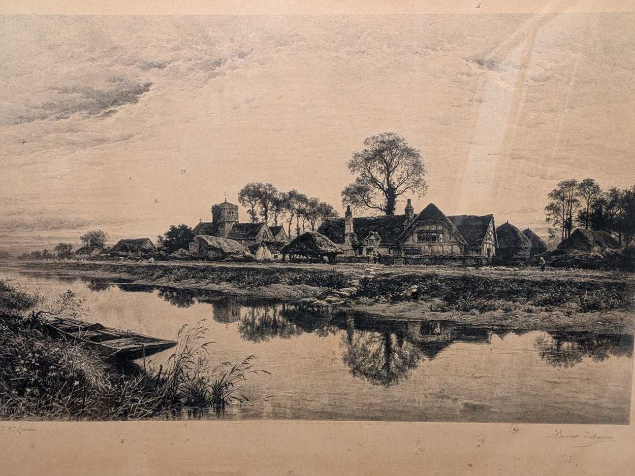 Lot 413 - A late Victorian river landscape engraving
