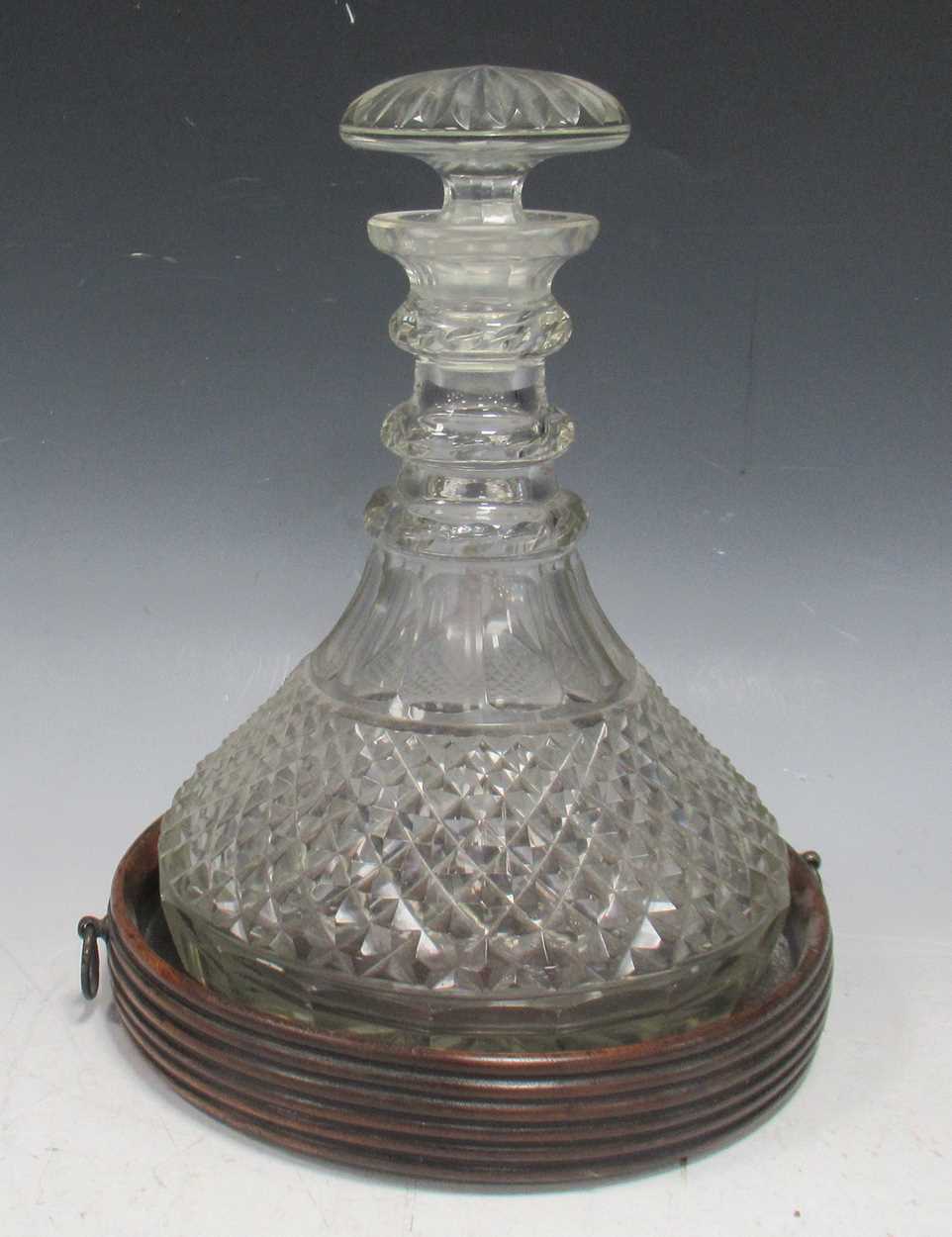 Lot 91 - An early 19th century ship's decanter with
