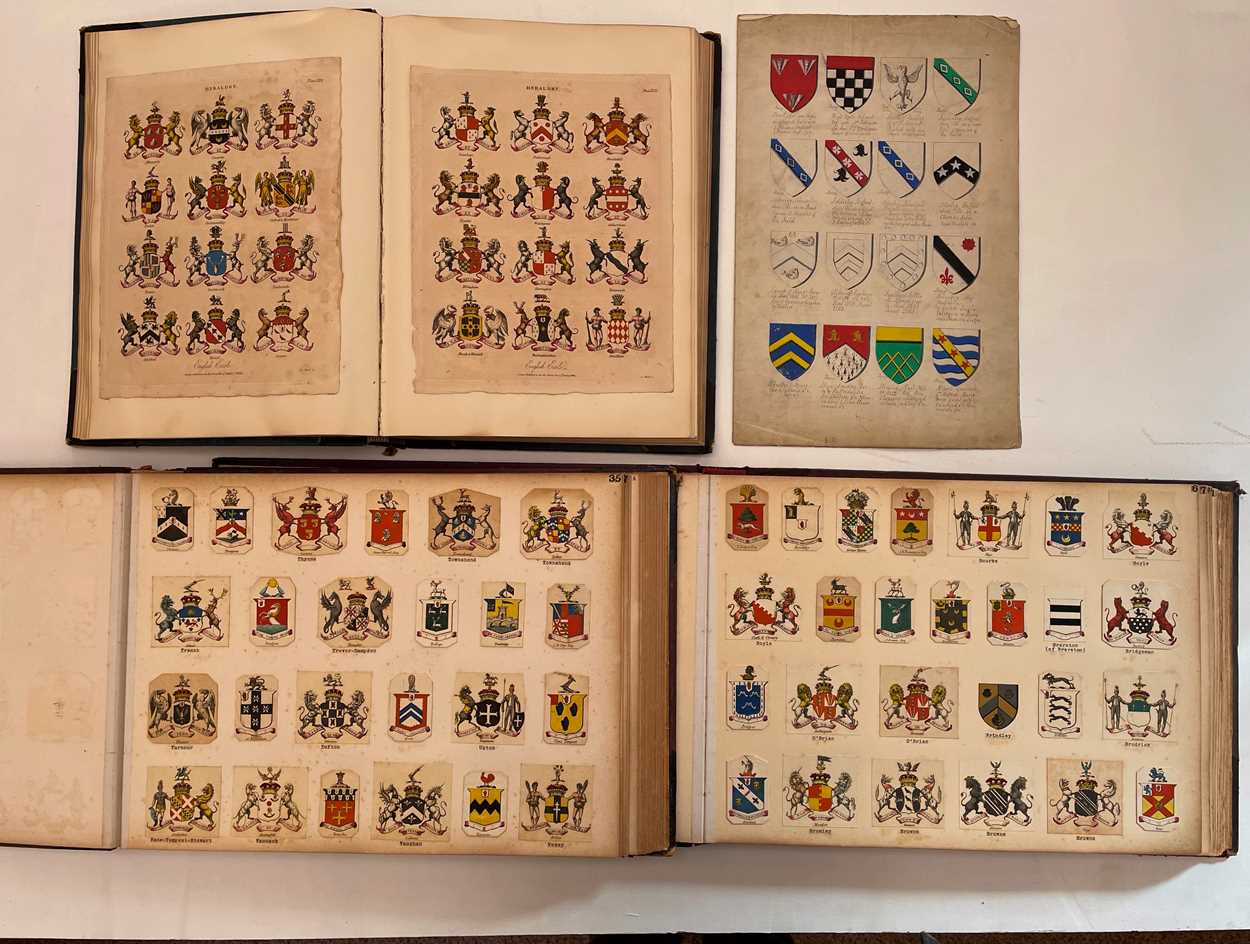 Lot 383 - Crests and armorial bearings.
