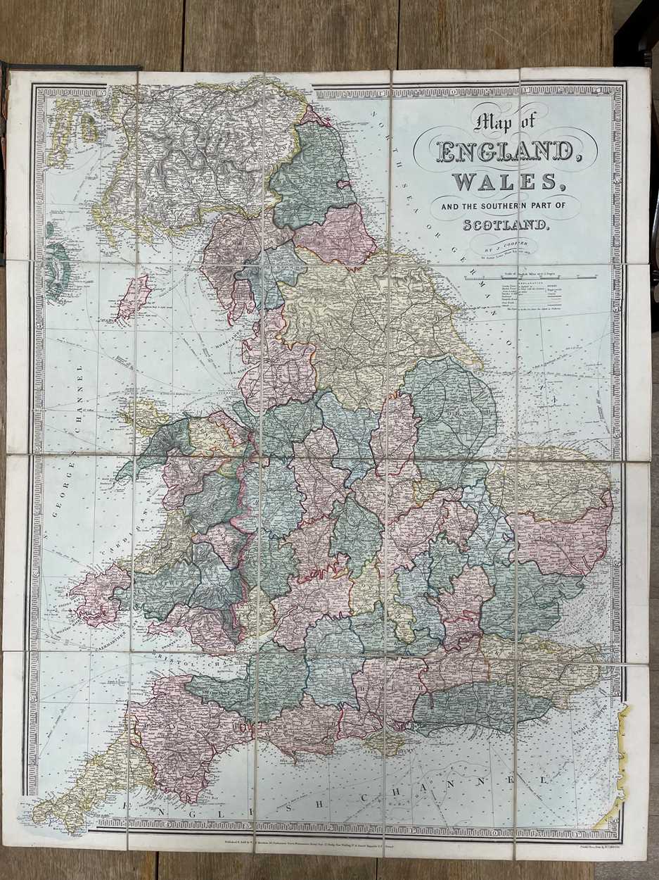 Lot 54 - Two folding maps. COOPER (J)