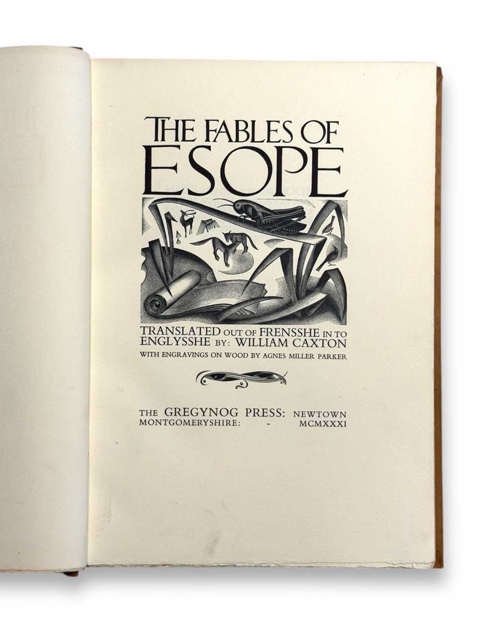 Lot 319 - AESOP. Gregynog Press,